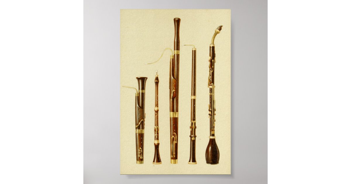 Dulcian, Oboe, Bassoon, Baronite Oboe Poster | Zazzle