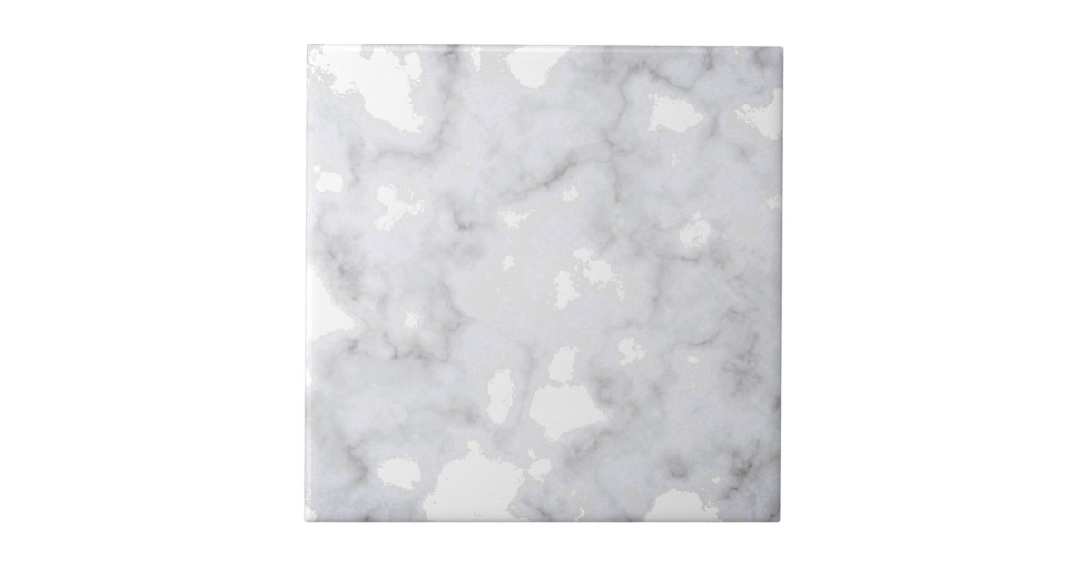 Dull gray marble look ceramic tile | Zazzle