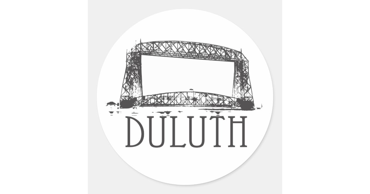 Duluth Aerial Lift Bridge Classic Round Sticker | Zazzle