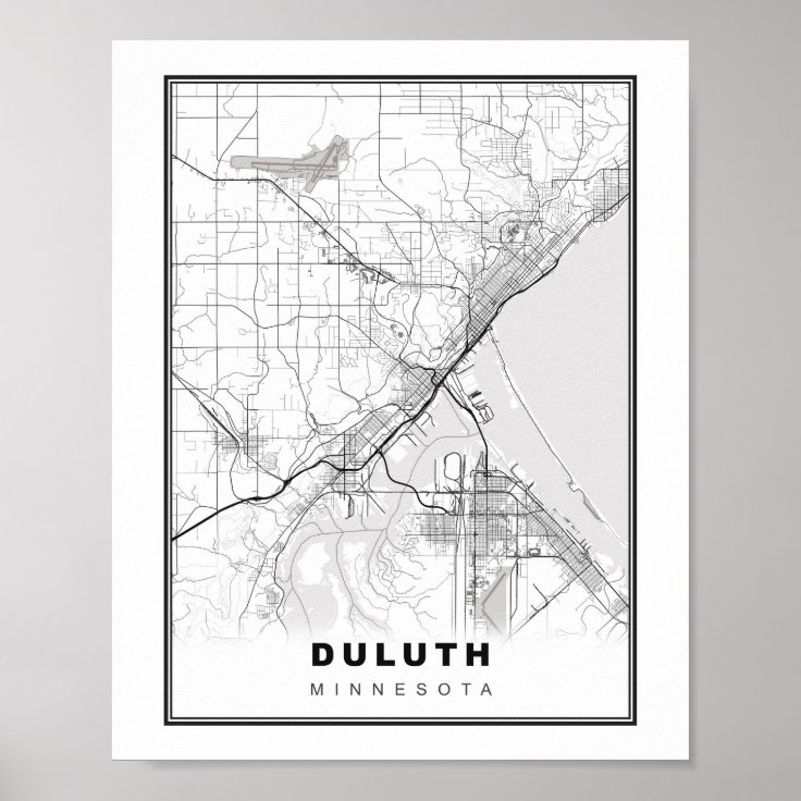 Duluth Map Poster | Zazzle