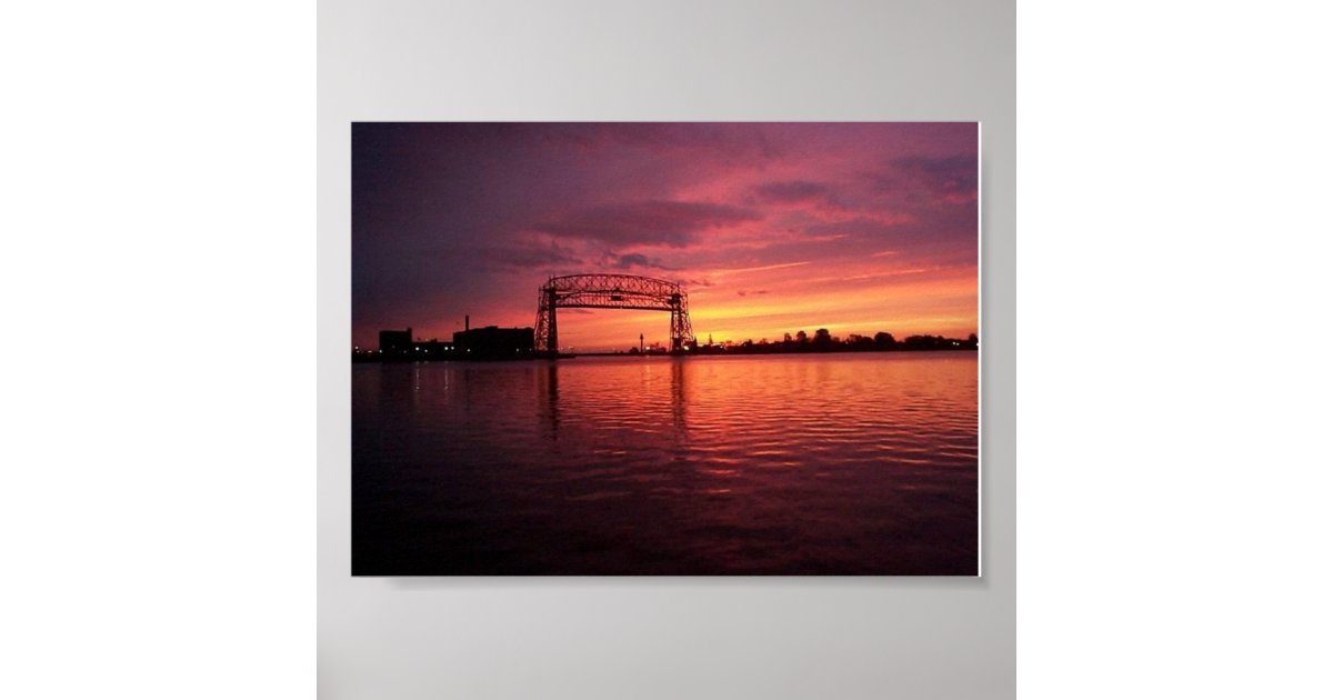 Duluth,MN Sunset Poster | Zazzle