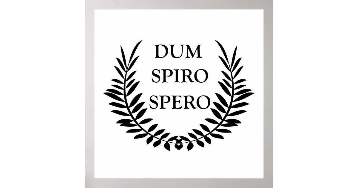 Dum spiro spero poster | Zazzle