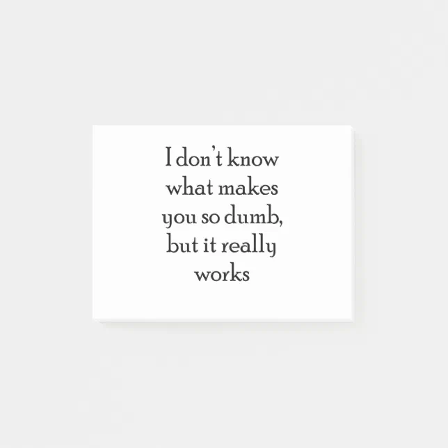 Dumb Post-it Notes | Zazzle