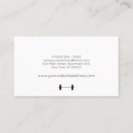 Dumbbell Fitness Instructor Personal Trainer Business Card | Zazzle
