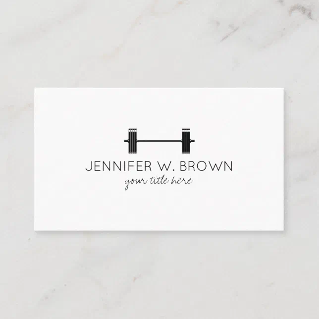 Dumbbell Fitness Instructor Personal Trainer Business Card | Zazzle