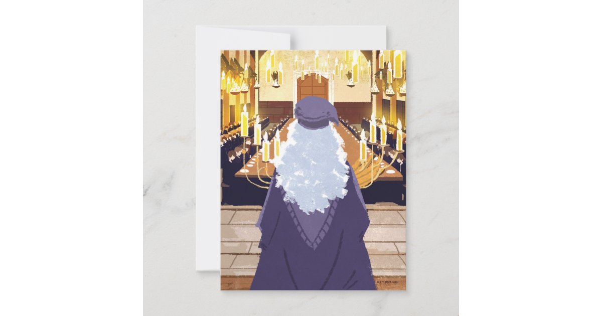 Dumbledore Speaking in the Hogwarts Great Hall Note Card | Zazzle