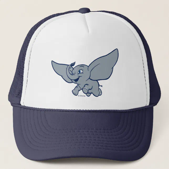 Dumbo | Cartoon Dumbo Flying With Feather Trucker Hat | Zazzle