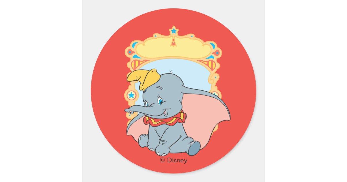 Dumbo Classic Round Sticker | Zazzle