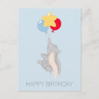 Dumbo & Colorful Balloons | Happy Birthday Postcard | Zazzle.com
