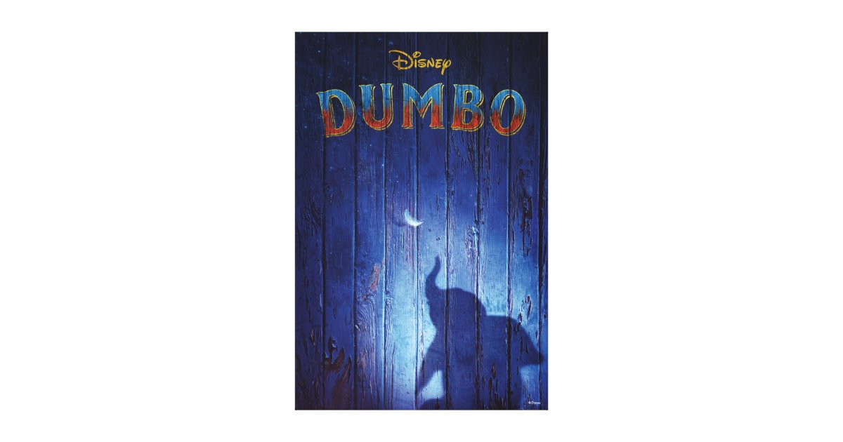 Dumbo | Dumbo Shadow With Feather Theatrical Art Canvas Print | Zazzle