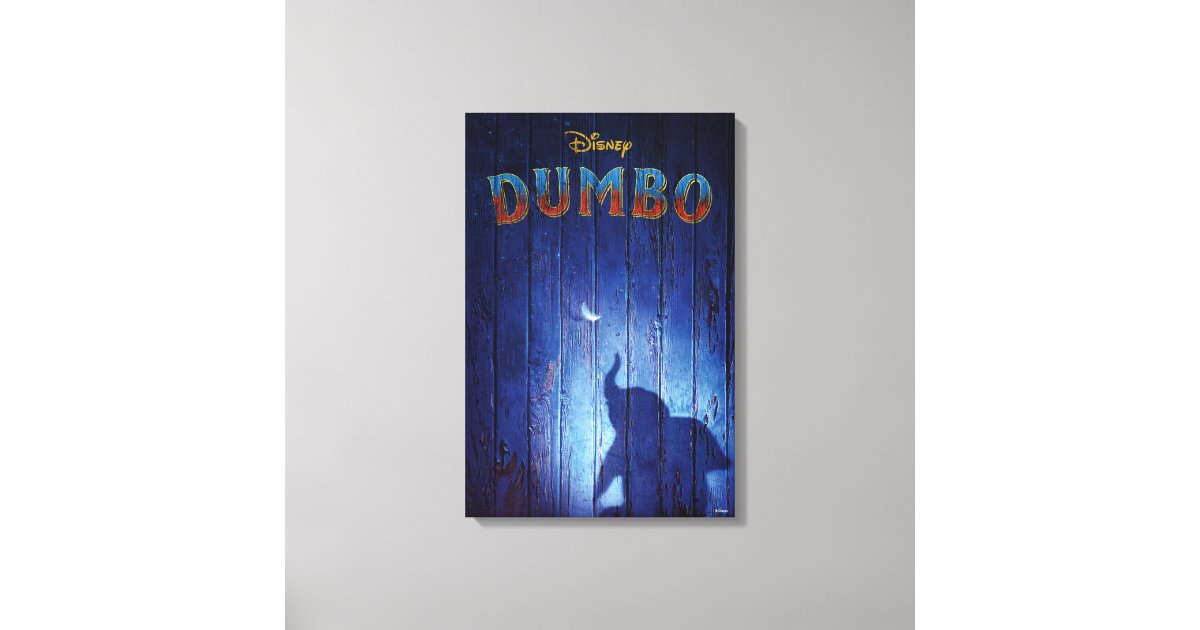 Dumbo | Dumbo Shadow With Feather Theatrical Art Canvas Print | Zazzle