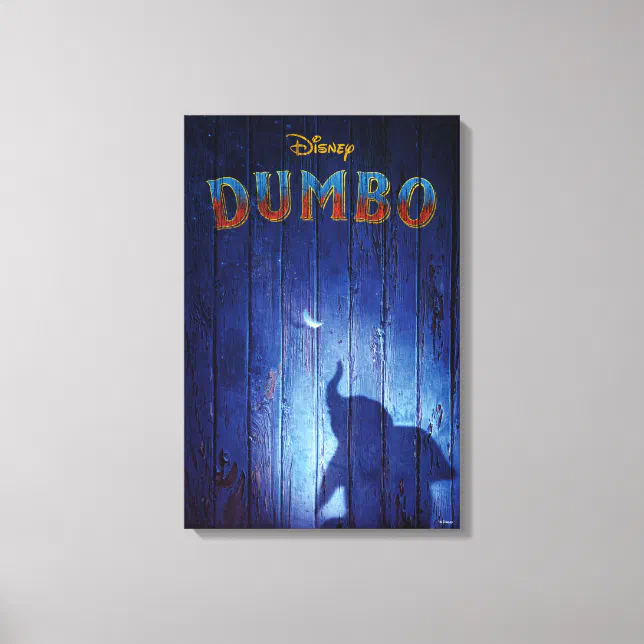 Dumbo | Dumbo Shadow With Feather Theatrical Art Canvas Print | Zazzle