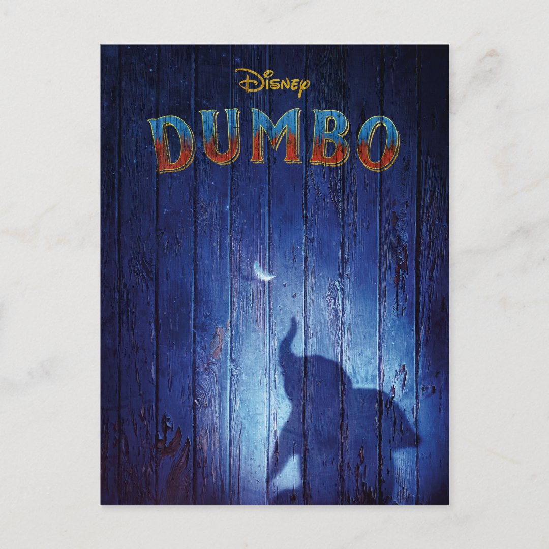 Dumbo | Dumbo Shadow With Feather Theatrical Art Postcard | Zazzle