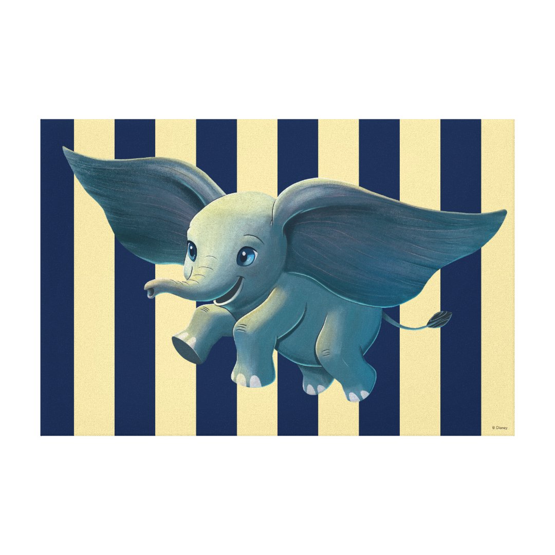 Dumbo | Flying Dumbo Painted Art Canvas Print | Zazzle