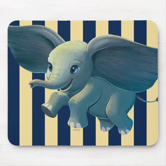 Dumbo | Flying Dumbo Painted Art Mouse Pad | Zazzle