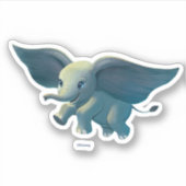 Dumbo | Flying Dumbo Painted Art Sticker | Zazzle