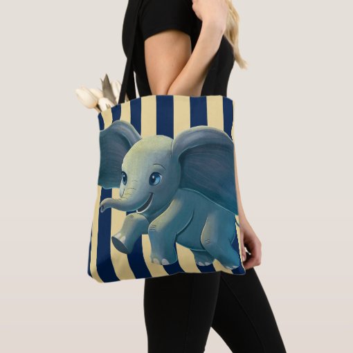 Dumbo | Flying Dumbo Painted Art Tote Bag | Zazzle