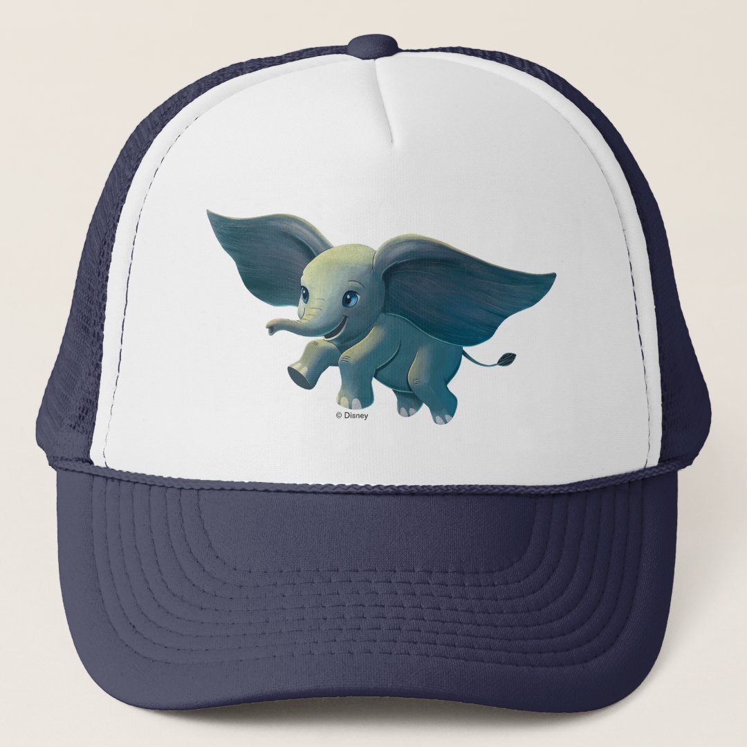Dumbo | Flying Dumbo Painted Art Trucker Hat | Zazzle