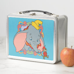 Dumbo is smiling metal lunch box | Zazzle