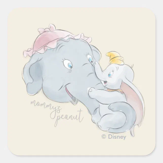 Dumbo | Mommy's Peanut Square Sticker | Zazzle