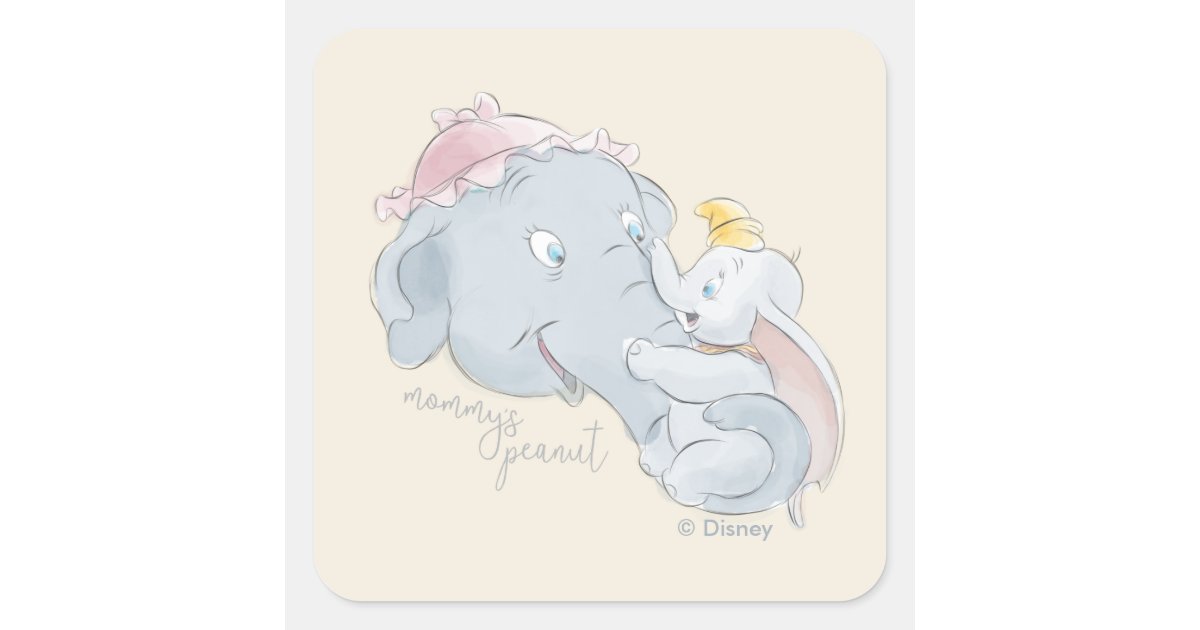 Dumbo | Mommy's Peanut Square Sticker | Zazzle