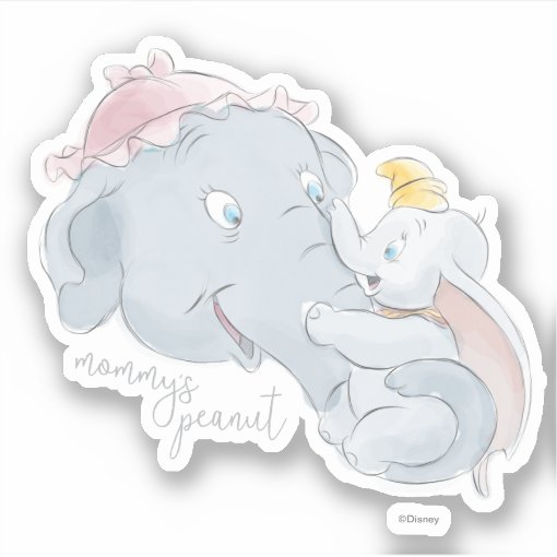 Dumbo | Mommy's Peanut Sticker | Zazzle