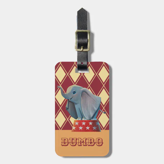 Dumbo | Smiling Atop Circus Podium Luggage Tag | Zazzle