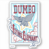 Dumbo | "The Flying Elephant" Circus Art Sticker | Zazzle