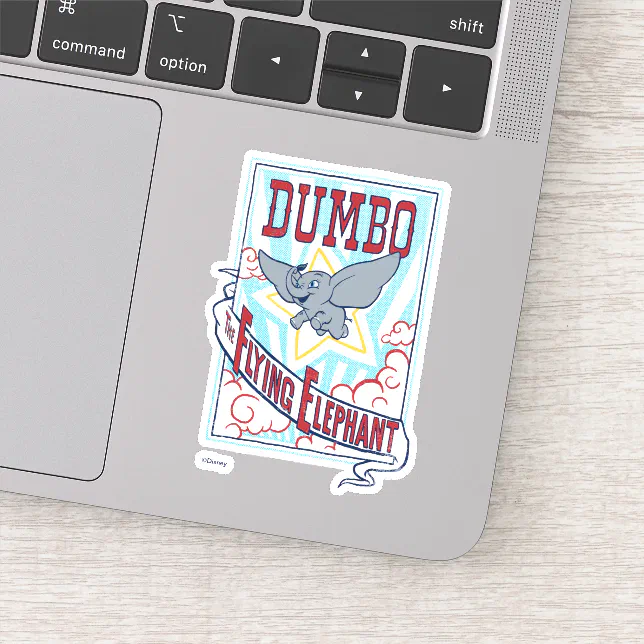 Dumbo | "The Flying Elephant" Circus Art Sticker | Zazzle