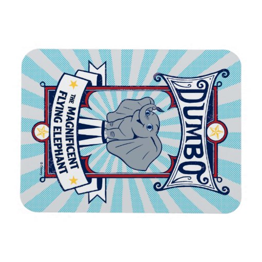 Dumbo | The Magnificent Flying Elephant Circus Art Magnet | Zazzle