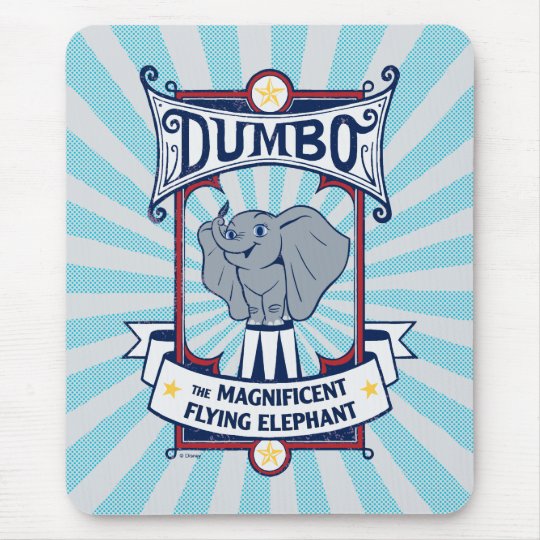 Dumbo | The Magnificent Flying Elephant Circus Art Mouse Pad | Zazzle.com