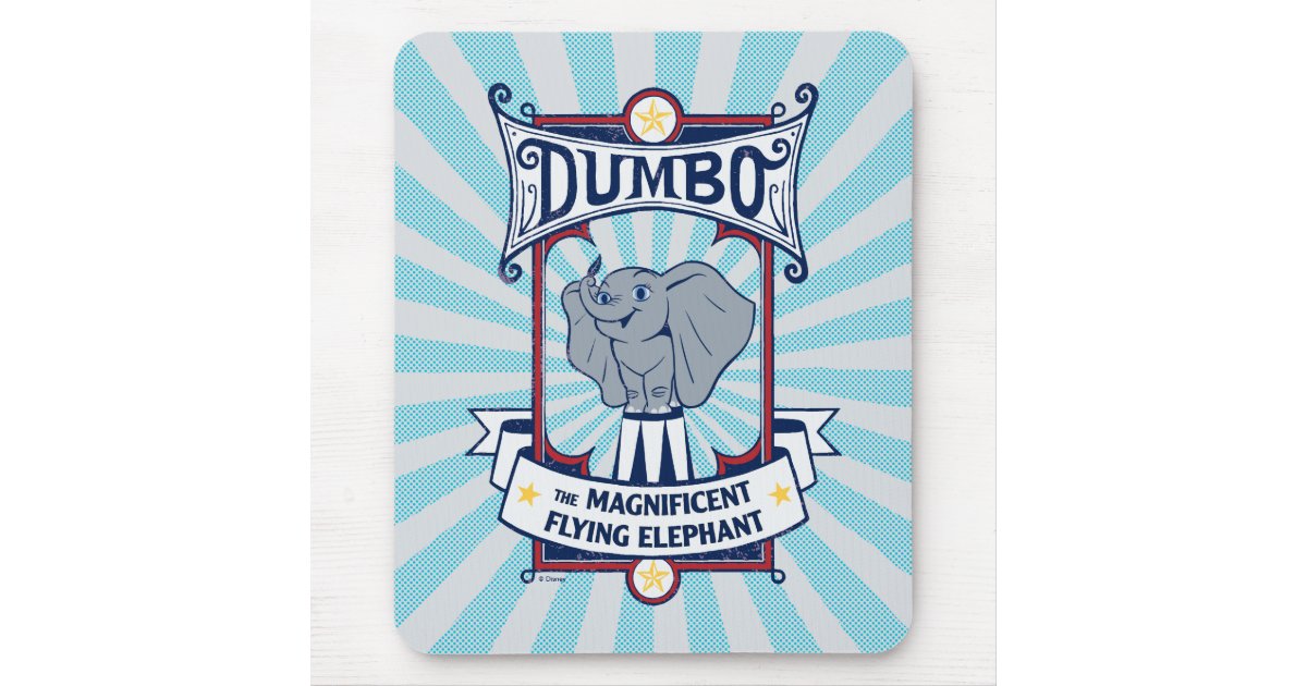 Dumbo | The Magnificent Flying Elephant Circus Art Mouse Pad | Zazzle