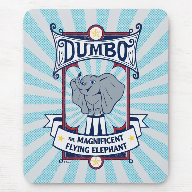 Dumbo | The Magnificent Flying Elephant Circus Art Mouse Pad | Zazzle