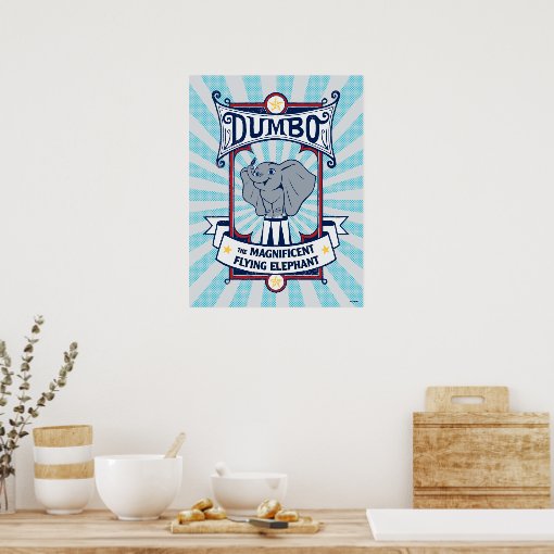 Dumbo | The Magnificent Flying Elephant Circus Art Poster | Zazzle