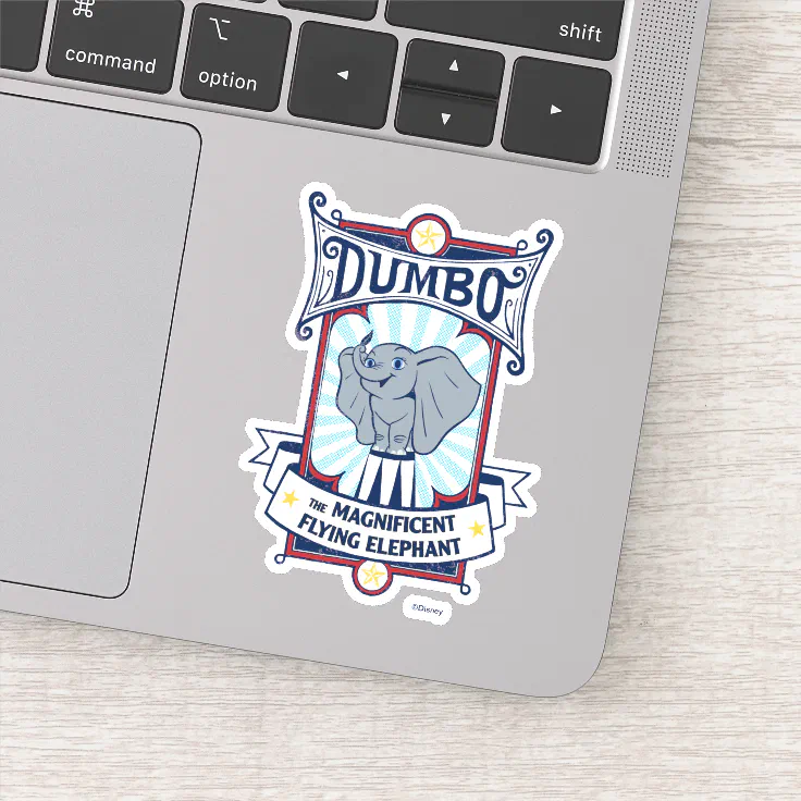 Dumbo | The Magnificent Flying Elephant Circus Art Sticker | Zazzle