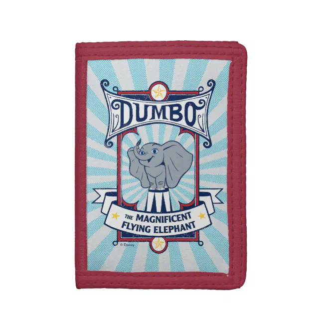 Dumbo | The Magnificent Flying Elephant Circus Art Trifold Wallet | Zazzle
