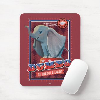 Dumbo | "The Miracle Elephant" Circus Art Mouse Pad | Zazzle