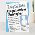 Dummy Newspaper Headlines Graduation Card | Zazzle
