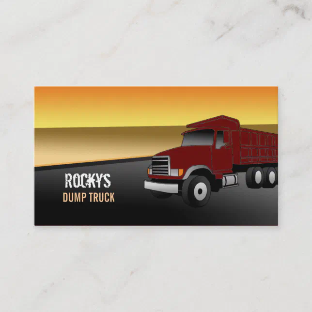 Dump Truck Business Cards | Zazzle