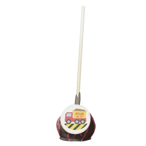 Dump Truck Construction Kids Birthday Party Cake Pops | Zazzle