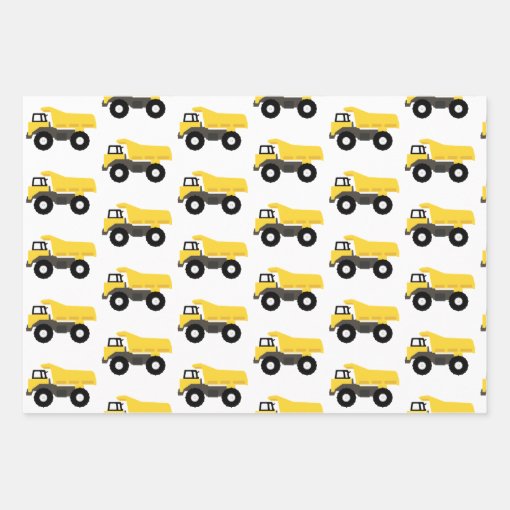Dump Truck Construction Trucks Wrapping Paper Sheets | Zazzle