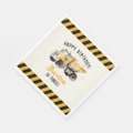 Dump Truck Construction Zone Birthday Paper Napkin | Zazzle