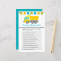 Dump truck Nursery Rhyme Quiz baby shower game | Zazzle