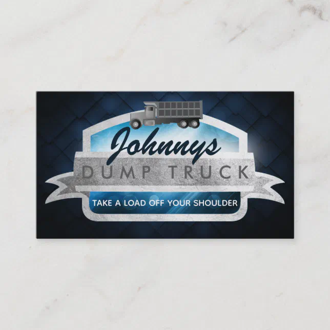 Dump Truck Slogans Business Cards | Zazzle