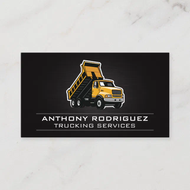 Dump Truck | Trucking Services Business Card | Zazzle