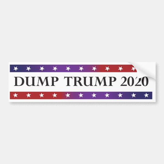 Dump Trump 2020 Bumper Sticker | Zazzle.com
