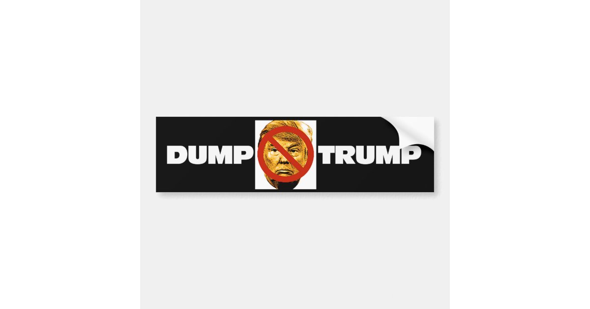 DUMP TRUMP! BUMPER STICKER | Zazzle
