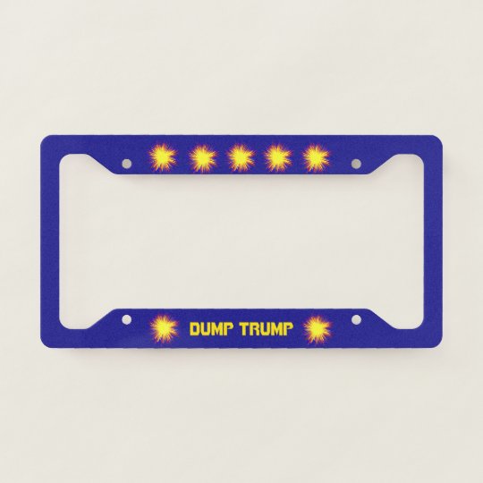 Dump Trump Political License Plate Frame | Zazzle.com