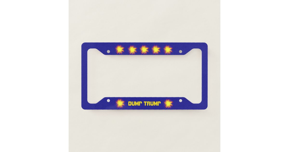 Dump Trump Political License Plate Frame | Zazzle