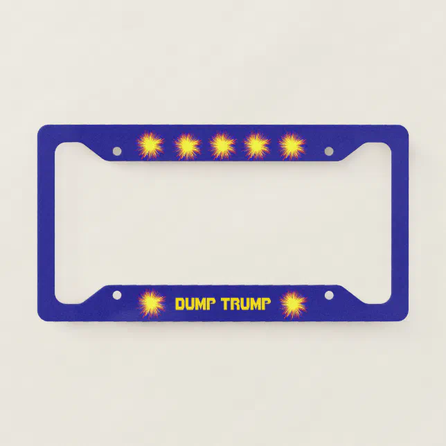 Dump Trump Political License Plate Frame | Zazzle